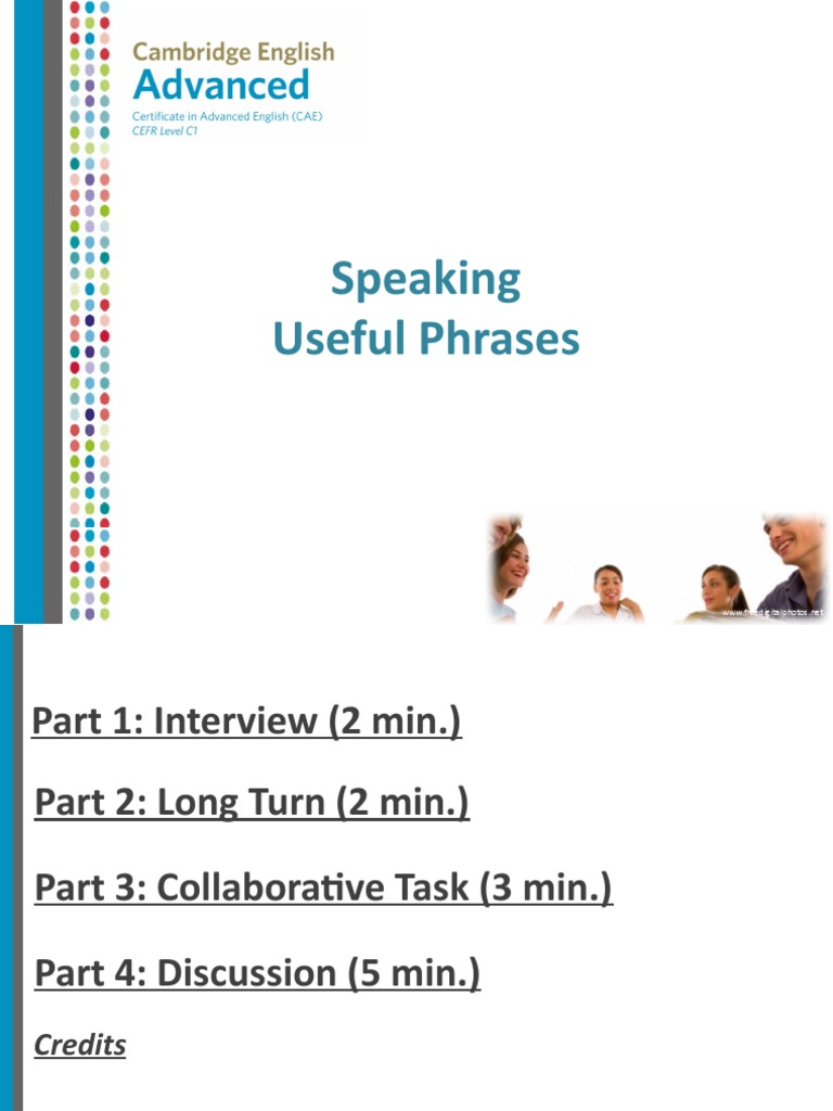 CAE - Speaking - Useful Phrases | PDF