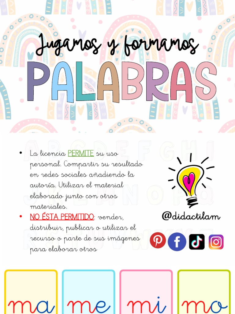 Juego Sílabas | PDF