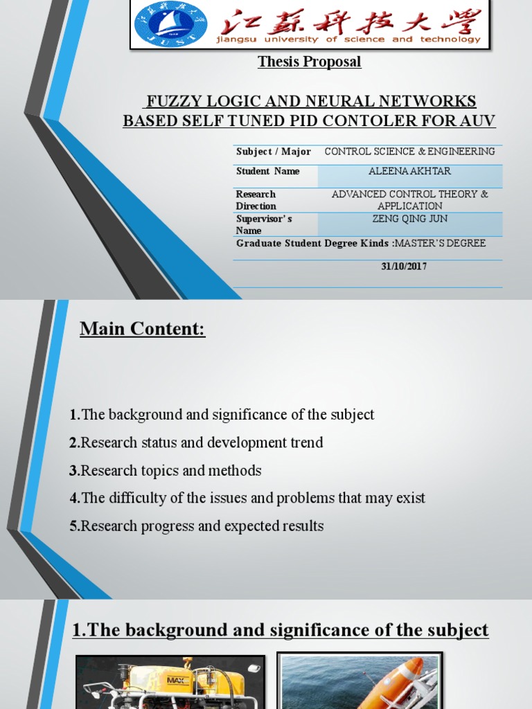 Proposal Fuzzy Logic and Neural Networks Based Self Tuned Pid Contoler For Auv | PDF | Computer ...