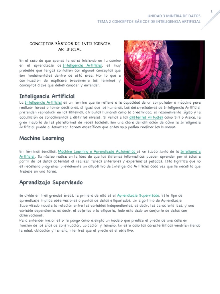 Conceptos Basicos de Inteligencia Artificial | PDF | Aprendizaje automático | Inteligencia ...
