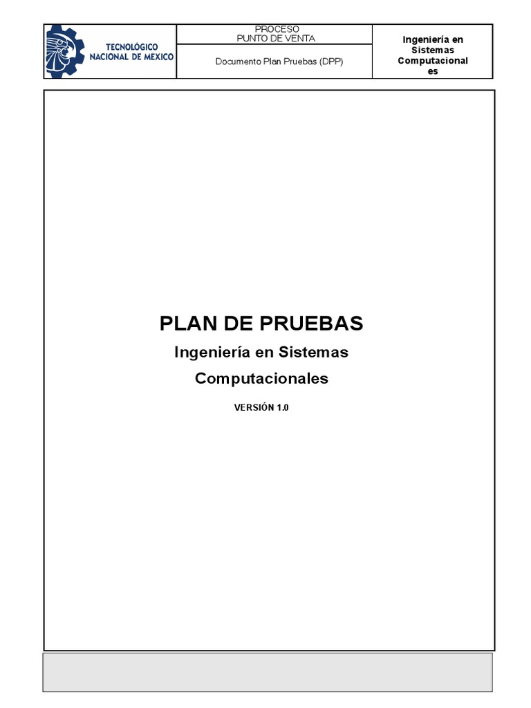 Ejemplo Plan de Pruebas | PDF | Software | Interfaces gráficas de usuario