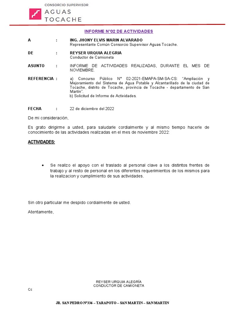 Informe 02 Reyser | PDF | Hogar y jardín | Ciencia y matemática