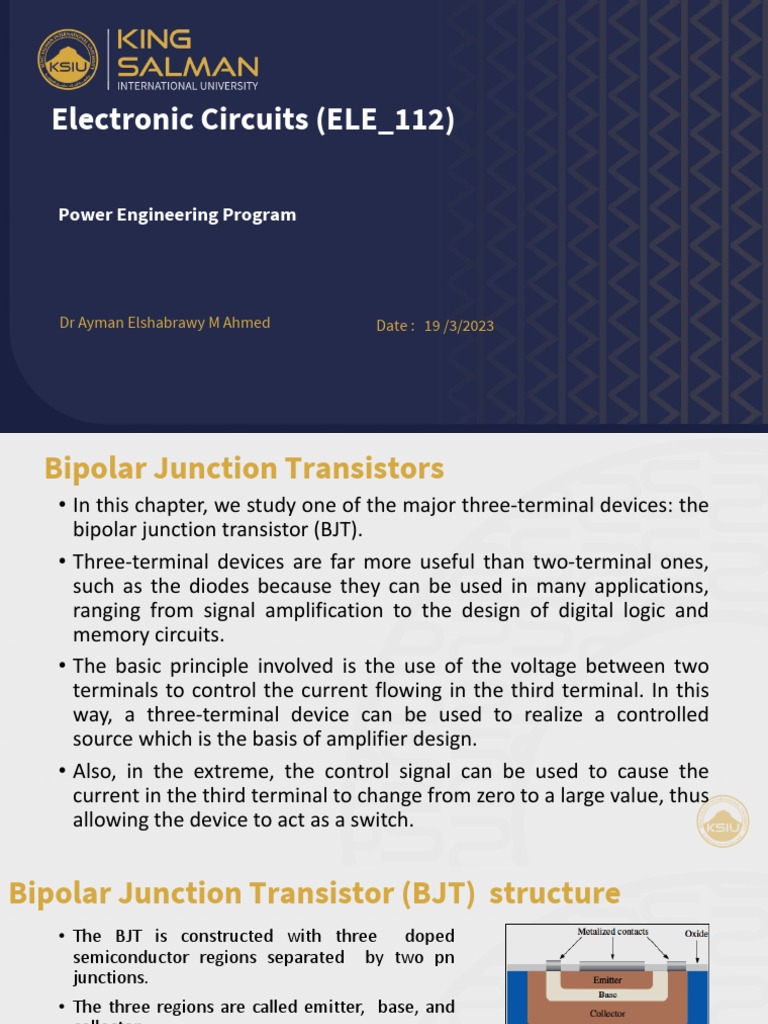 Bipolar Junction Transistors 2023 Pdf Bipolar Junction Transistor