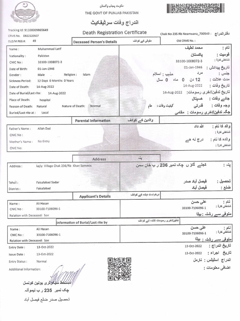 Death Certificate | PDF