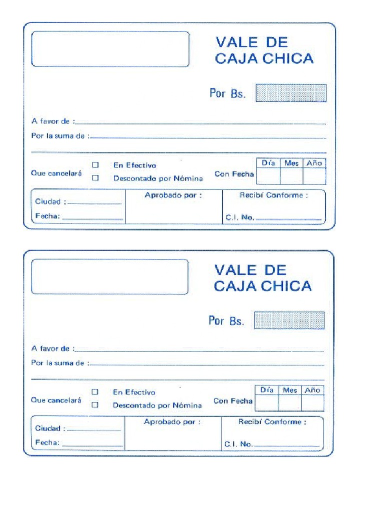 Vale de Caja | PDF