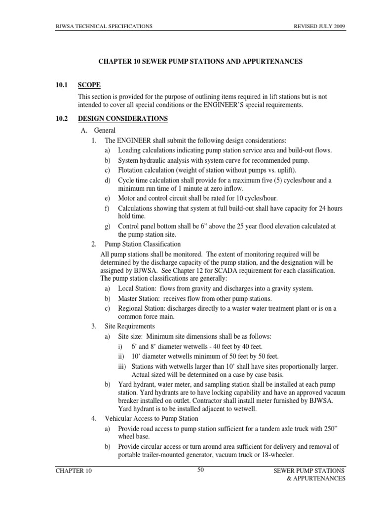 Sewer Pump Stations And Appurtenances Pdf Pumping Station Pump