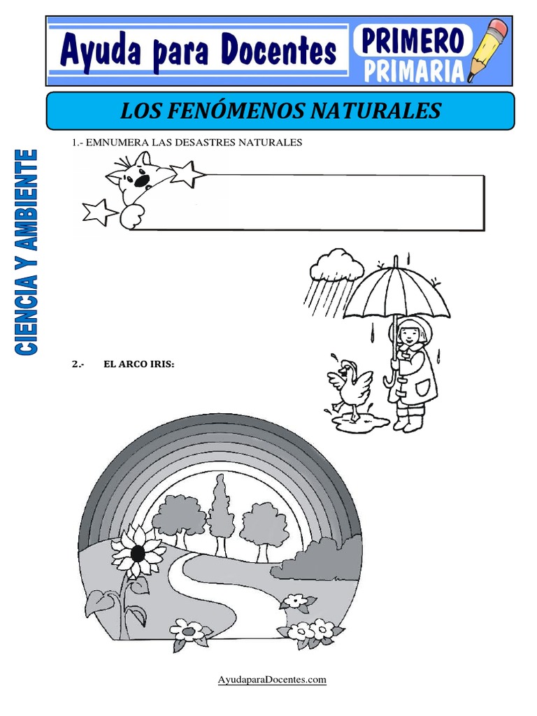 Los Fenomenos Naturales para Primero de Primaria | PDF