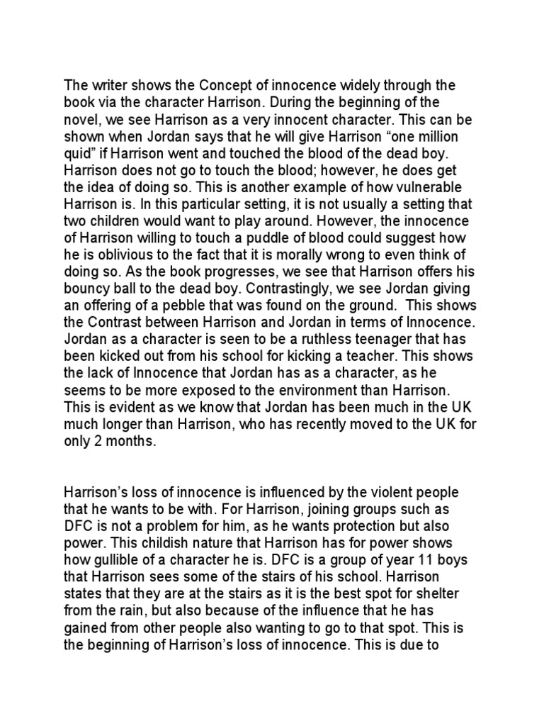 Pigeon English Essay Practice | PDF