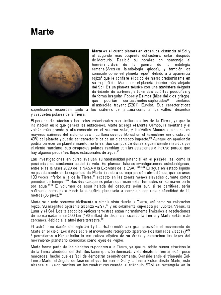Marte | PDF | Marte | Tierra