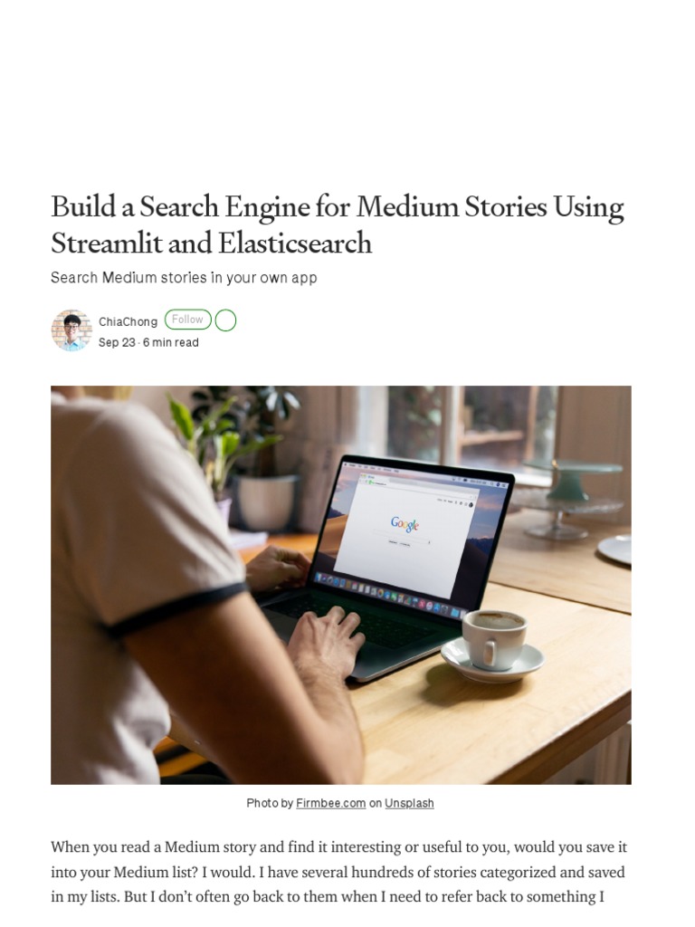Build A Search Engine For Medium Stories Using Streamlit and ...