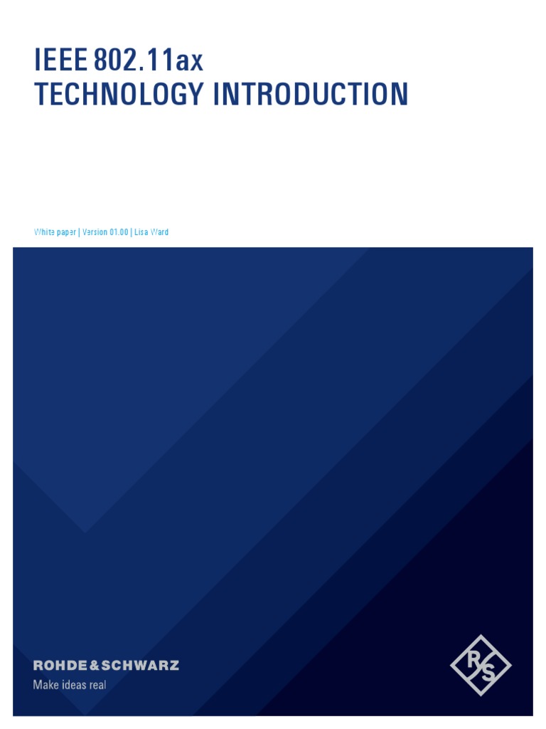 IEEE 802.11ax - Technology Introduction White Paper | PDF | Ieee 802.11 | Orthogonal Frequency ...