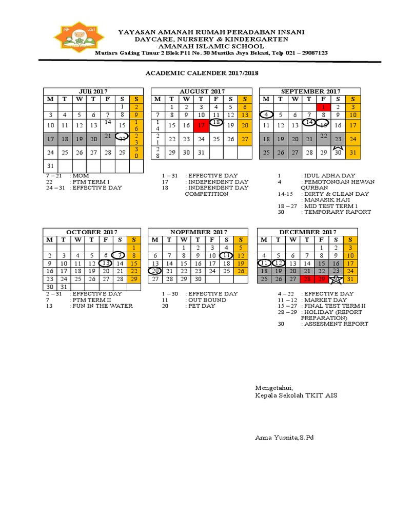 Kalender Akademic Ais | PDF Kalender Akademic Ais | PDF