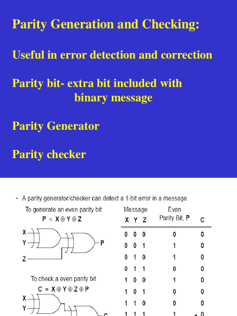 Parity and Binary Arithmetic Logic | PDF | Theory Of Computation ...