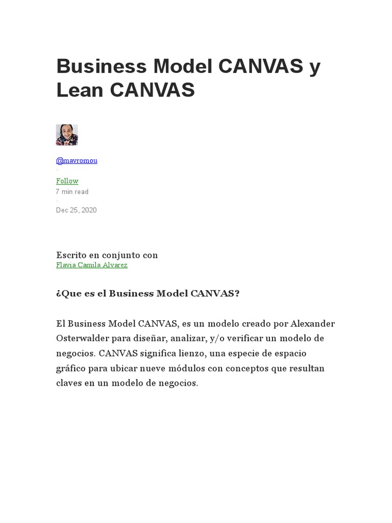 Business Model CANVAS vs Lean CANVAS | PDF | Lean Startup | Business