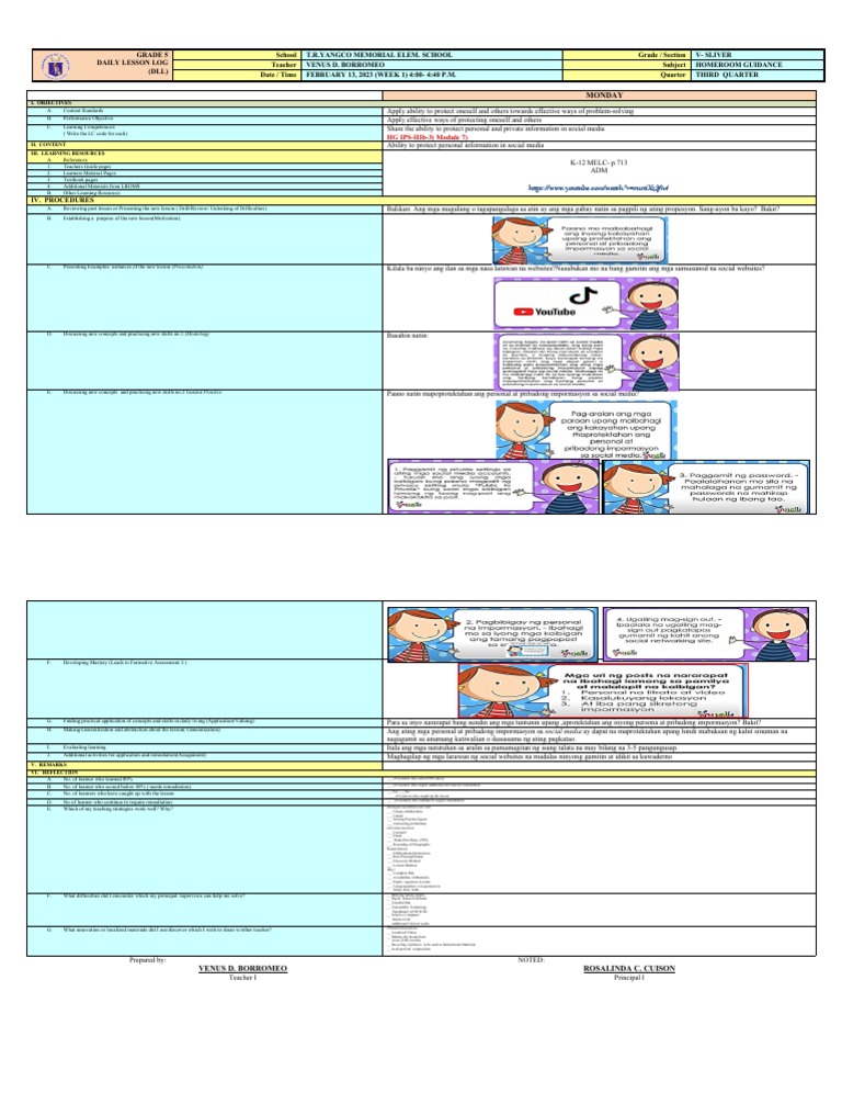 Veeh Q3 W1 Dll-Homeroom Guidance | PDF | Learning | Behavior Modification