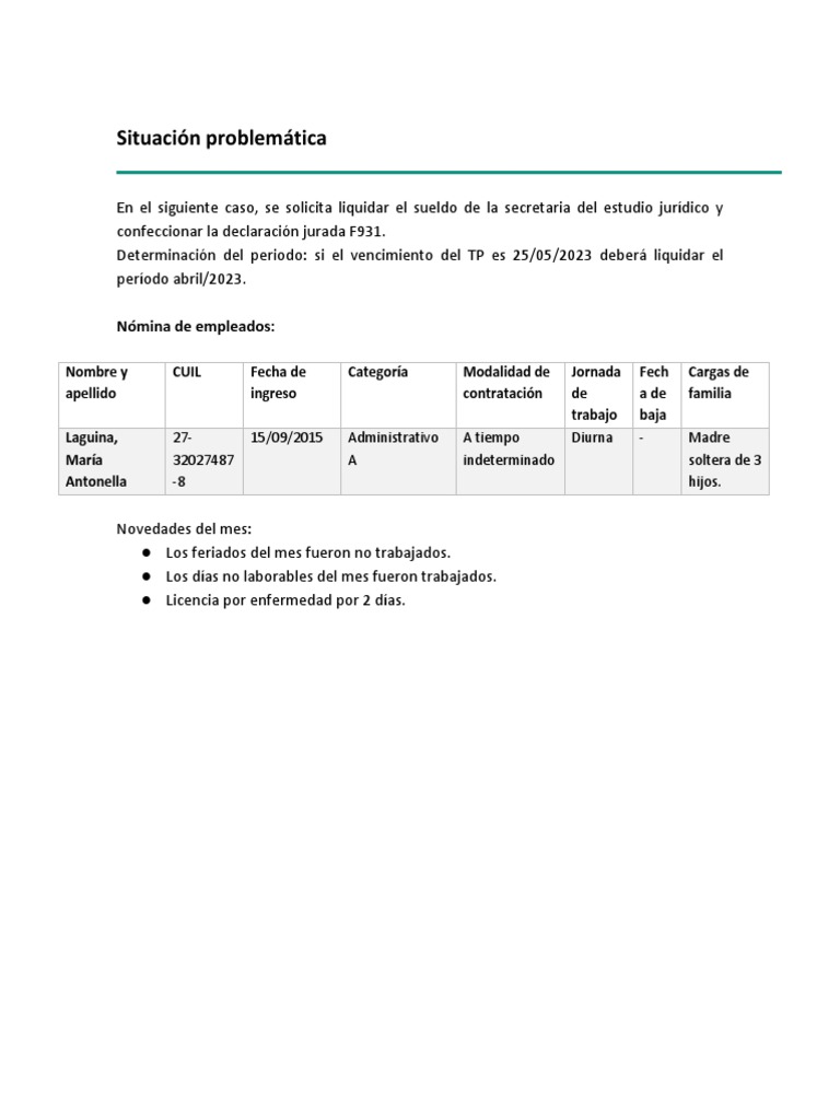 TP3 - Situación Problemática | PDF