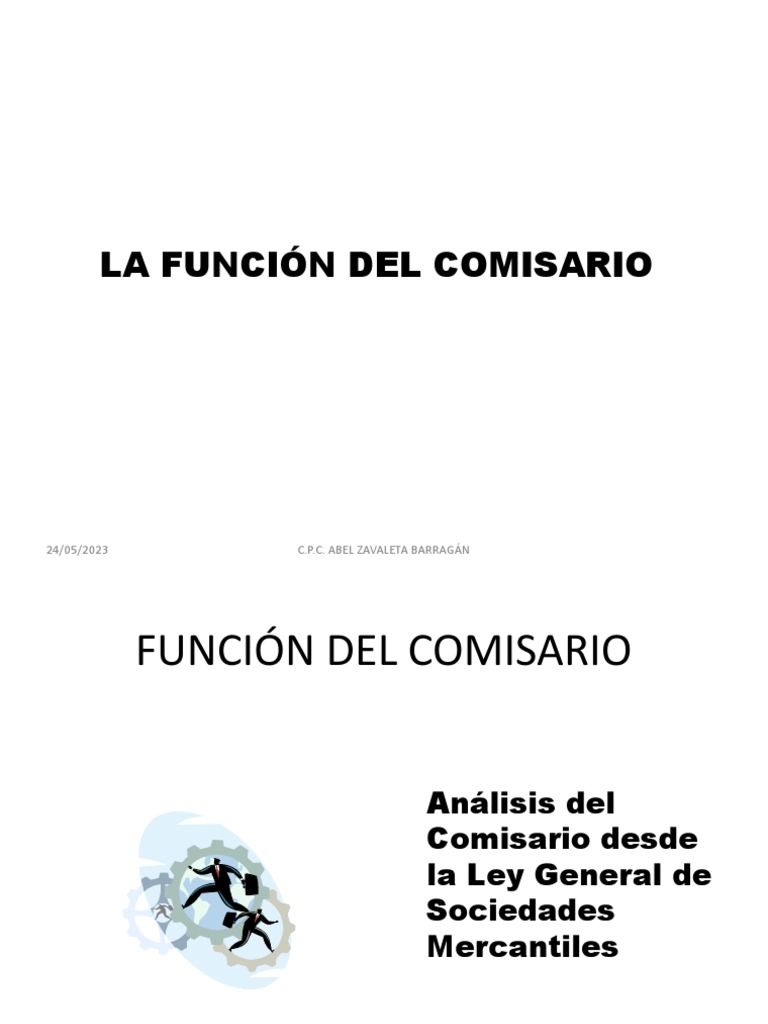 La Funcion Del Comisario | PDF | Contador | Auditoría
