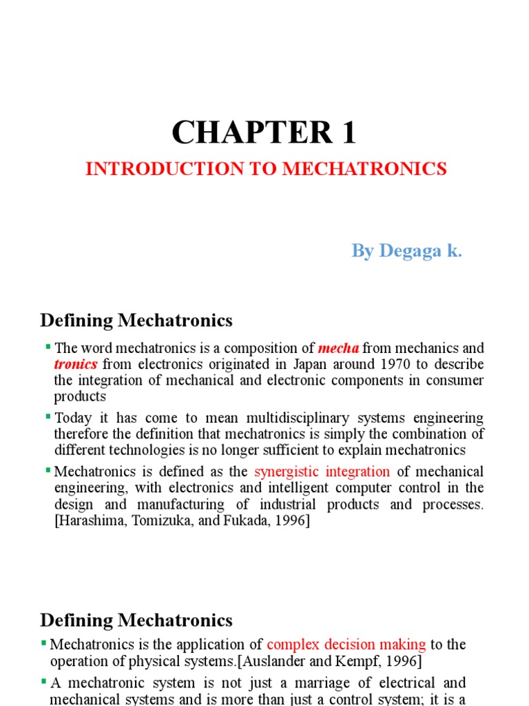 Introduction to Mechatronics Basics | PDF | Control Theory | Control System