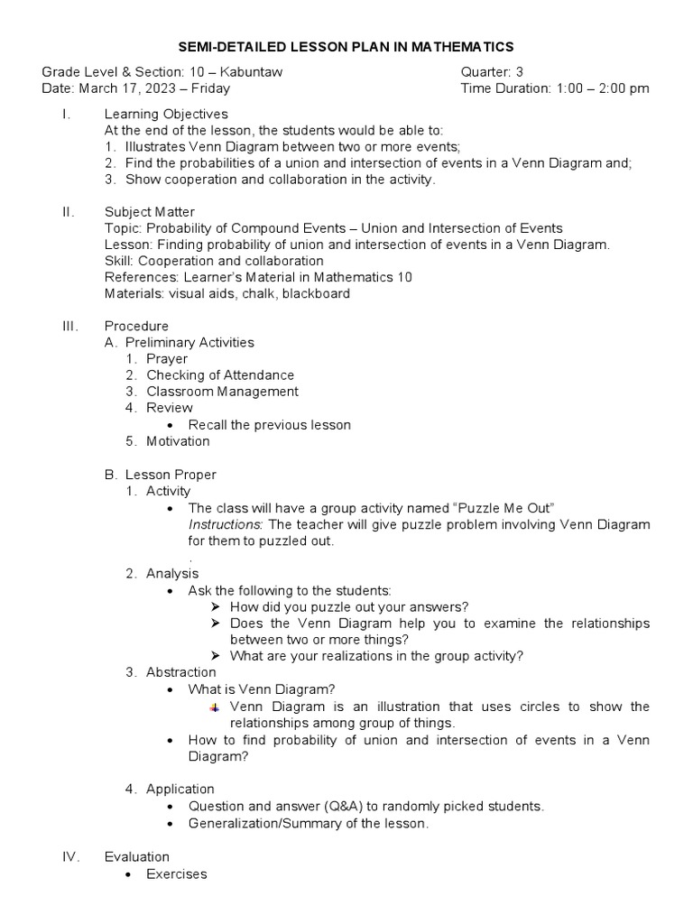 SEMI-DETAILED LESSON PLAN DAY 5 Week 4 | PDF | Lesson Plan | Communication