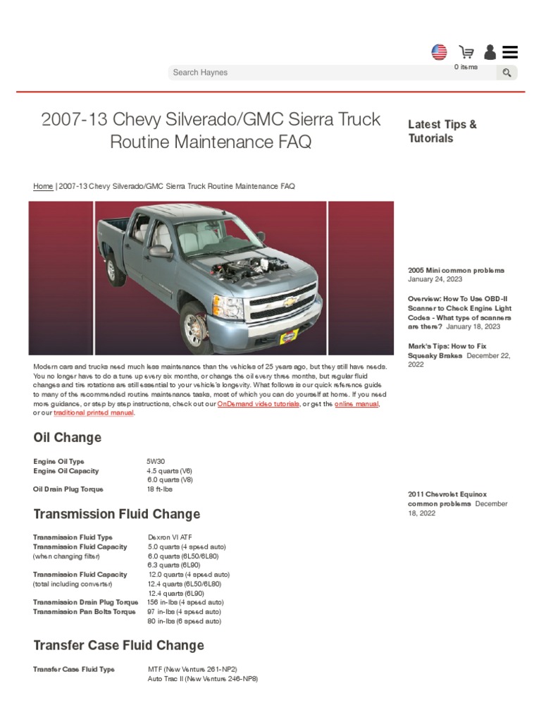 2007-2013 Chevy Silverado + GMC Trucks | PDF | Chevrolet Silverado ...