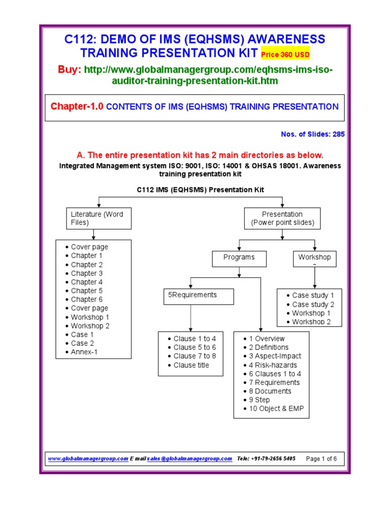 IMS Presentation | Internal Audit | Audit