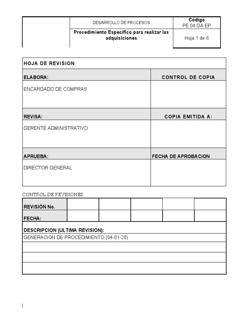 Procedimiento de Adquisiciones | PDF | Informática | Economias