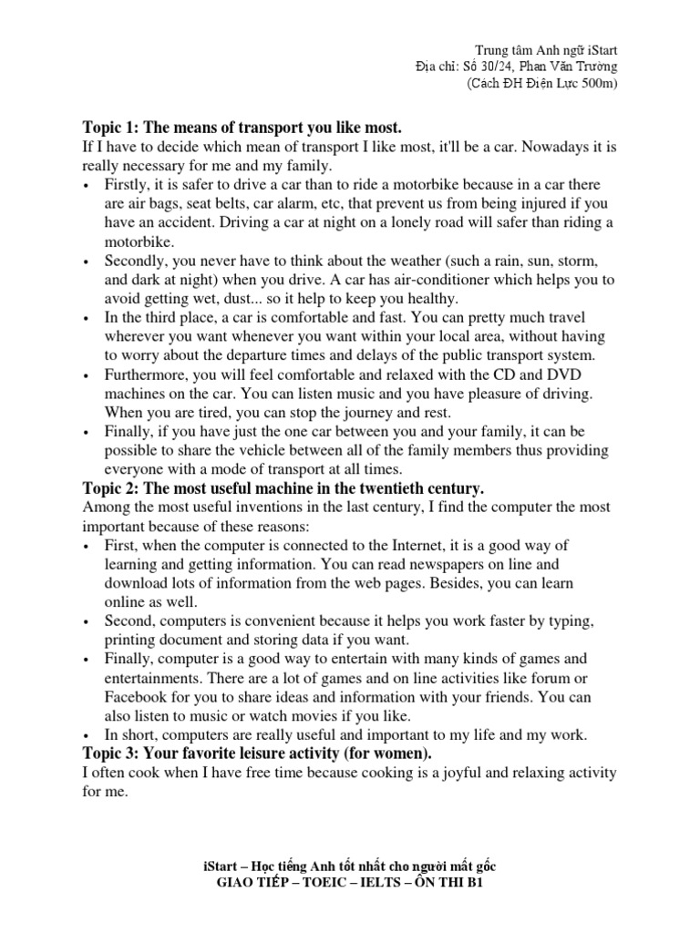 15 Topic Speaking B1 Epu 1 1 1 | PDF | Cost Of Living