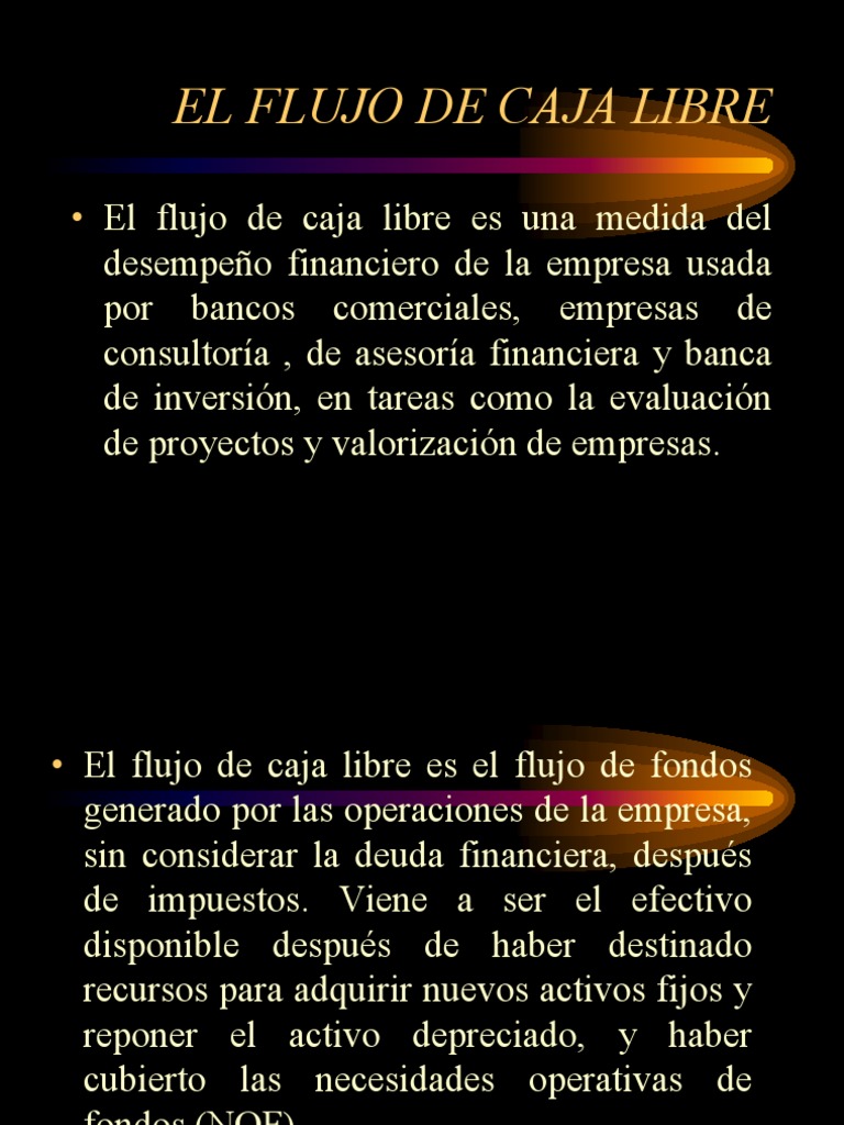 El Flujo de Caja Libre | PDF | Flujo de efectivo | Economias