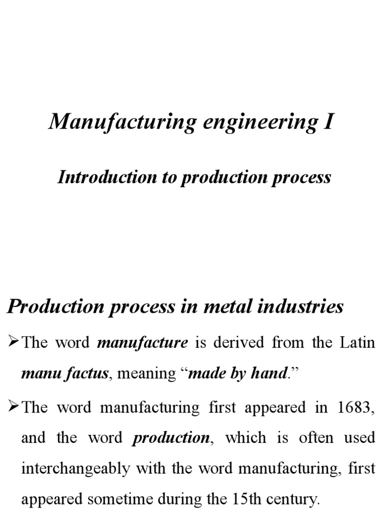 Overview of Manufacturing Processes | PDF | Machining | Sheet Metal
