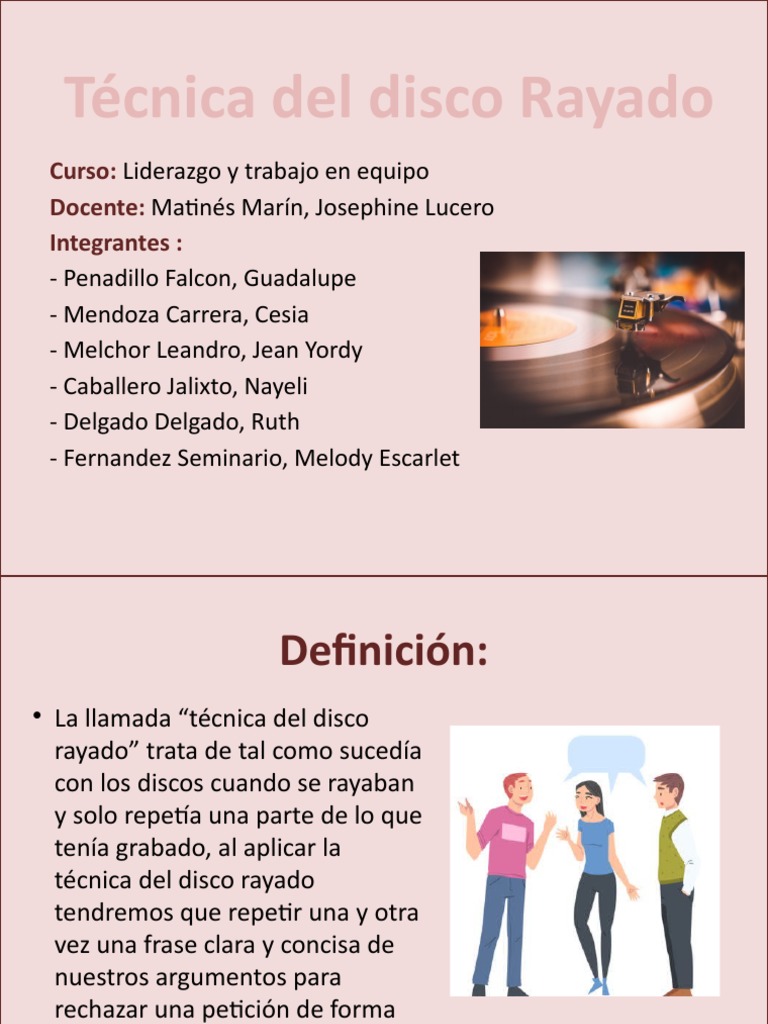 Técnica del disco Rayado | PDF