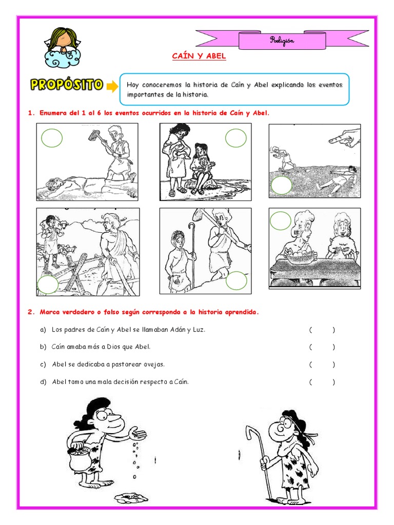 Ficha D2 Los Hermanos Religión Cain y Abel | PDF