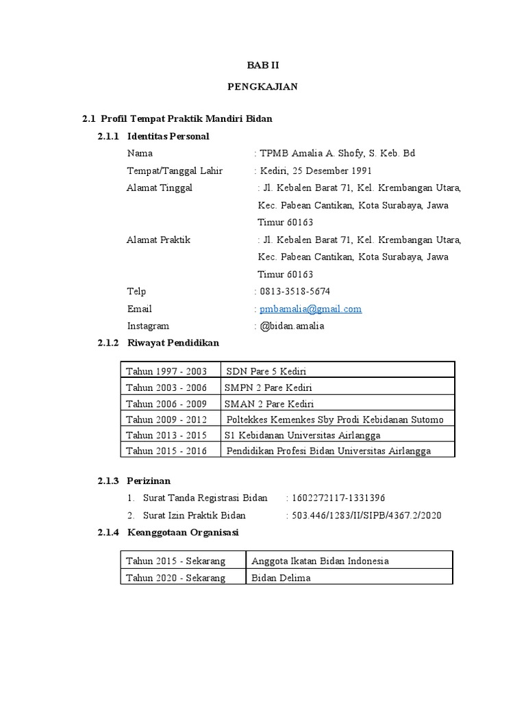 Bab II Pengkajian MPK PMB Am. | PDF