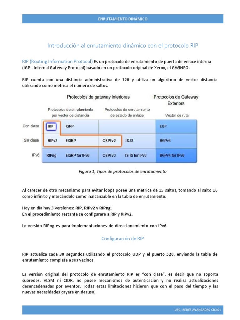 Configuración RIP y RIPv2 en Redes | PDF | Enrutador (Computación) | Enrutamiento