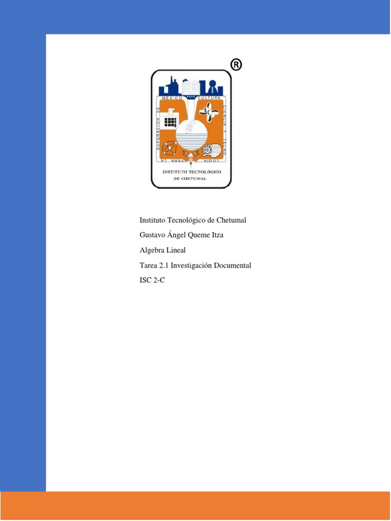 Tarea 2.1 Investigación Documental | PDF | Matriz (Matemáticas) | Determinante