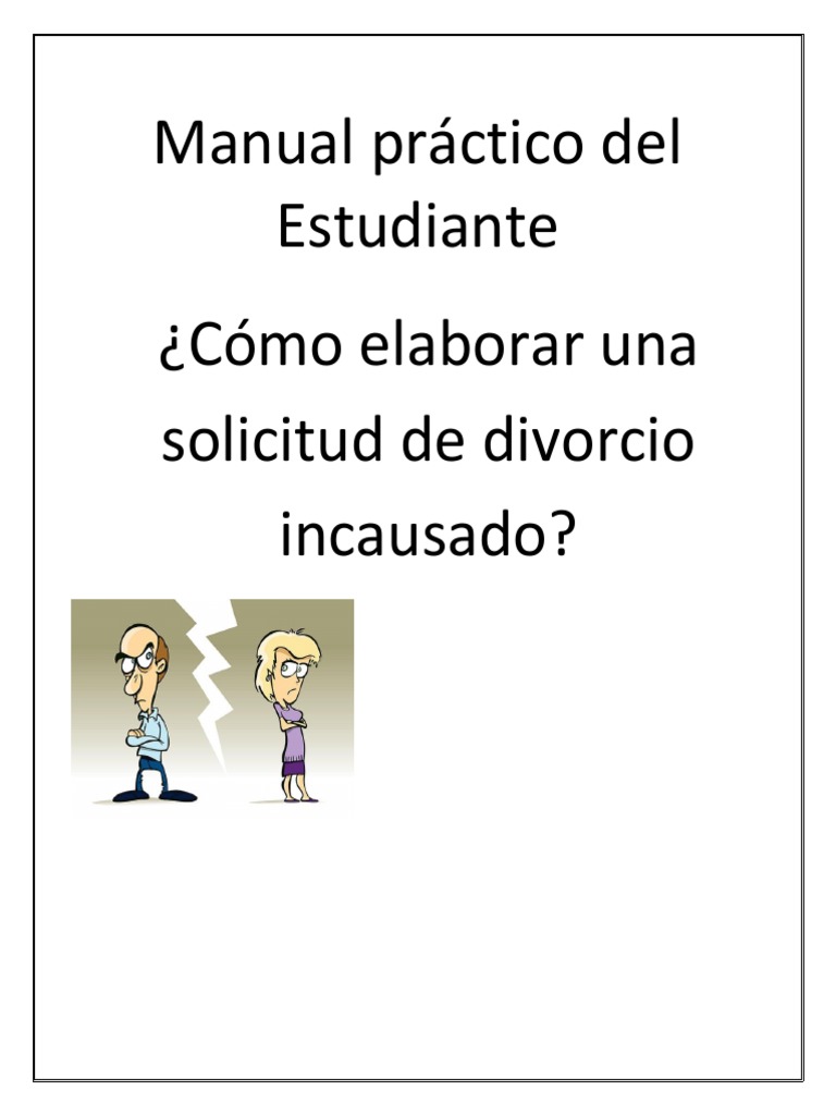 Manual de Cómo Elaborar Una Solicitud de Divorcio | Descargar gratis ...