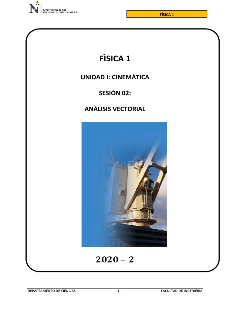 F1 - S02 - HT - Analisis Vectorial | PDF | Vector Euclidiano | Mecanica ...