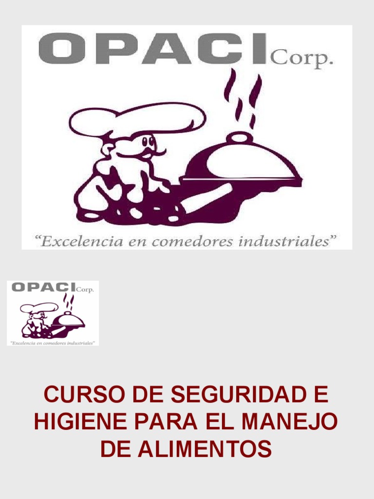 Curso De Seguridad E Higiene Para El Manejo De Alimentos Pdf