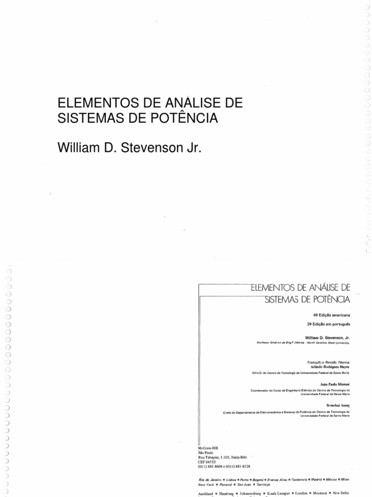 Livro - Elementos de Análise de Sistemas de Potência - William ...