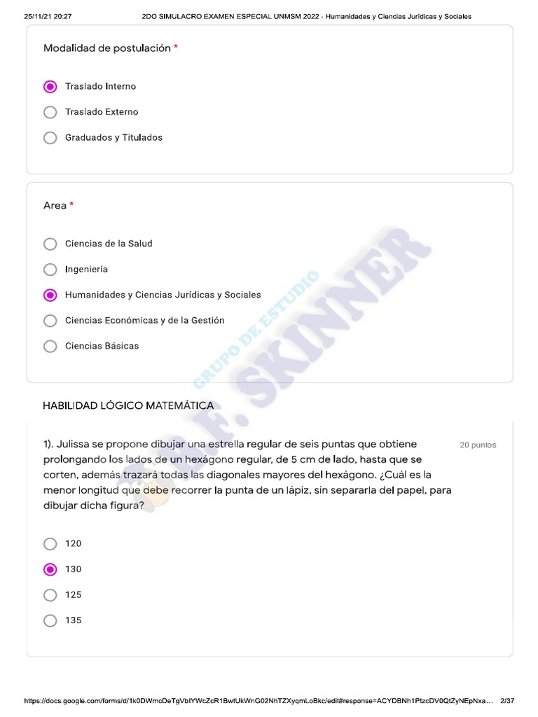 Claves - 2do Simulacro Humanidades y CC SS | PDF