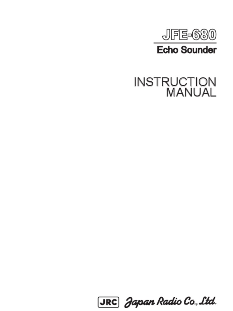 JRC JFE-680 Instruct Manual | PDF | High Voltage | Menu (Computing)