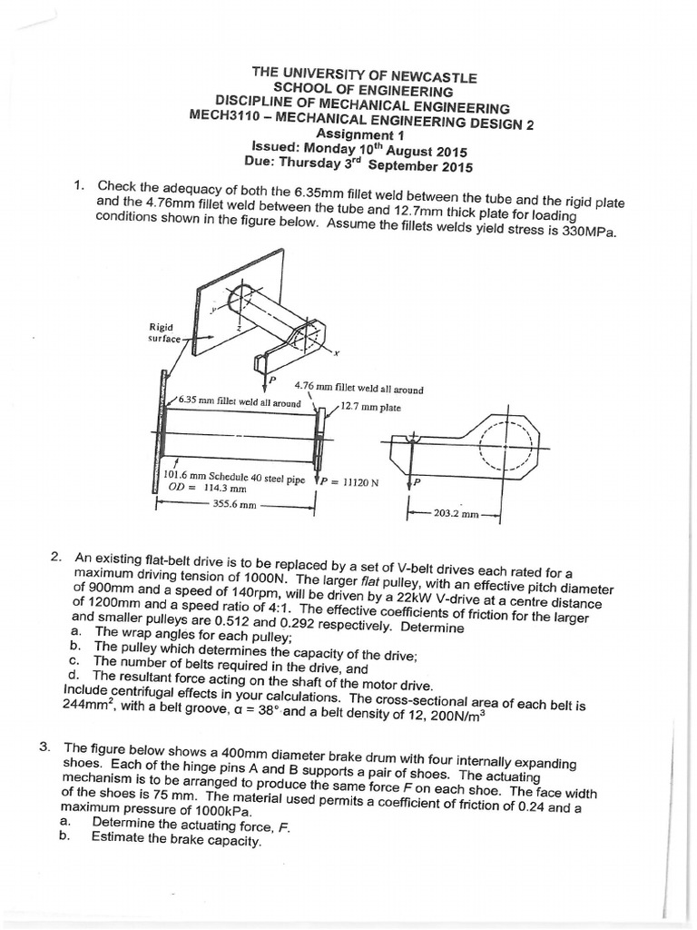 MECH3110 Solution Assignment 1 2015 | PDF