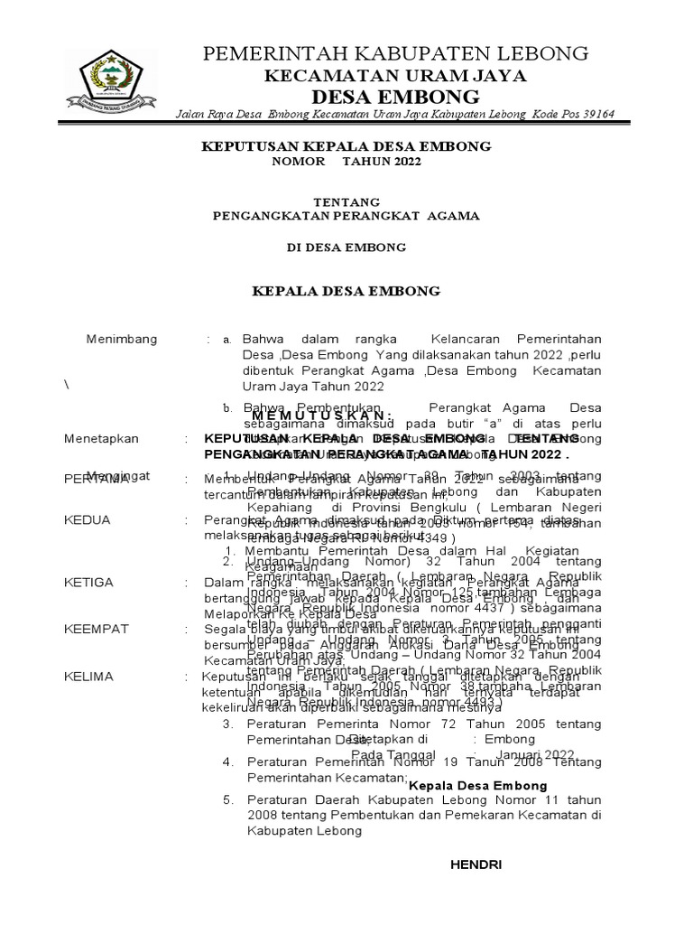 SK Agama TPA EMBONG | PDF