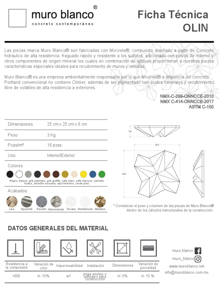 Olin | PDF | Hormigón | Materiales
