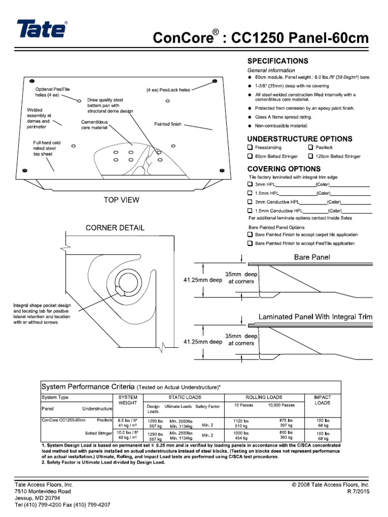 Concore-1250-Datasheet-60cm | PDF