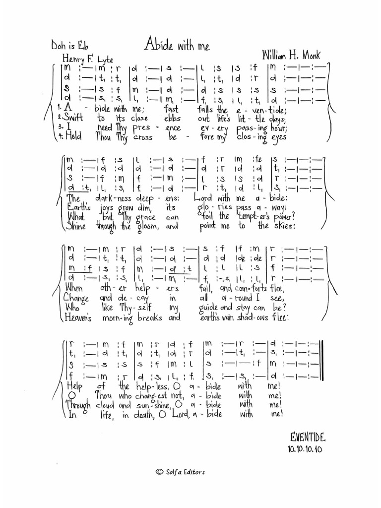 Abide With Me Hymn | PDF