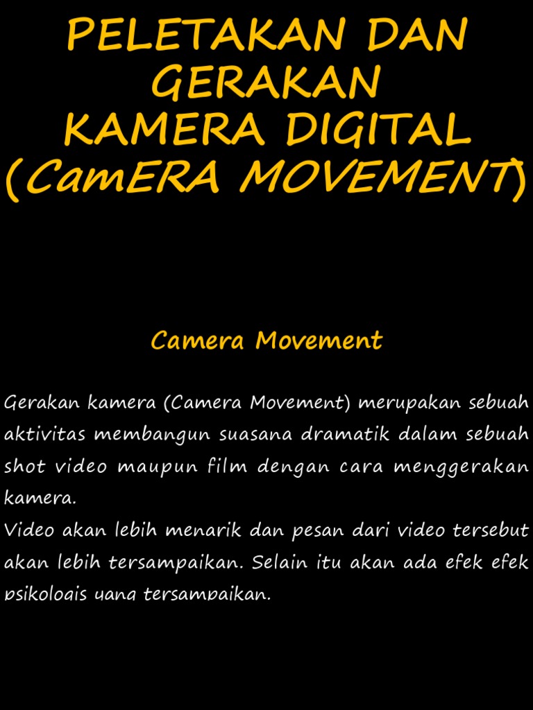 Camera Movement | PDF