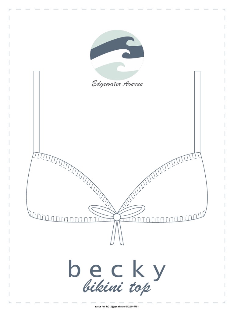 Becky Top A4 Edgewater Avenue | PDF | Sewing | Seam (Sewing)
