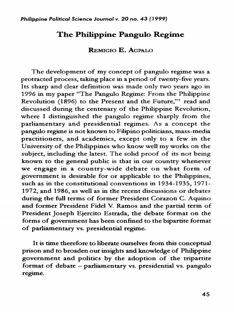Defining the Pangulo Regime | PDF | Philippines