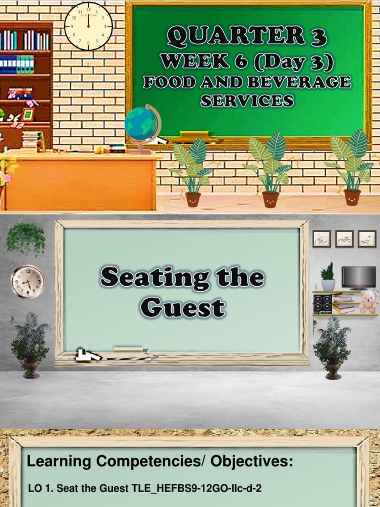 Quarter 3 Week 6.2 FBS Seating The Guest | PDF | Waiting Staff