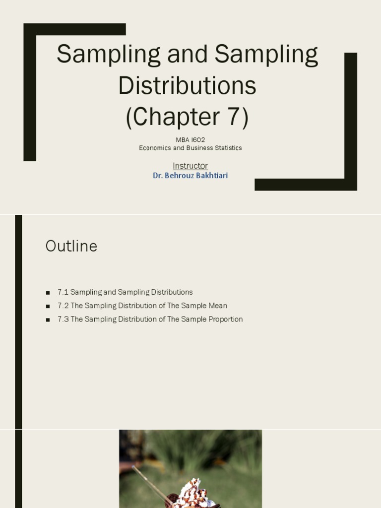 CH7 - Sampling and Sampling Distributions | Download Free PDF | Probability Distribution ...